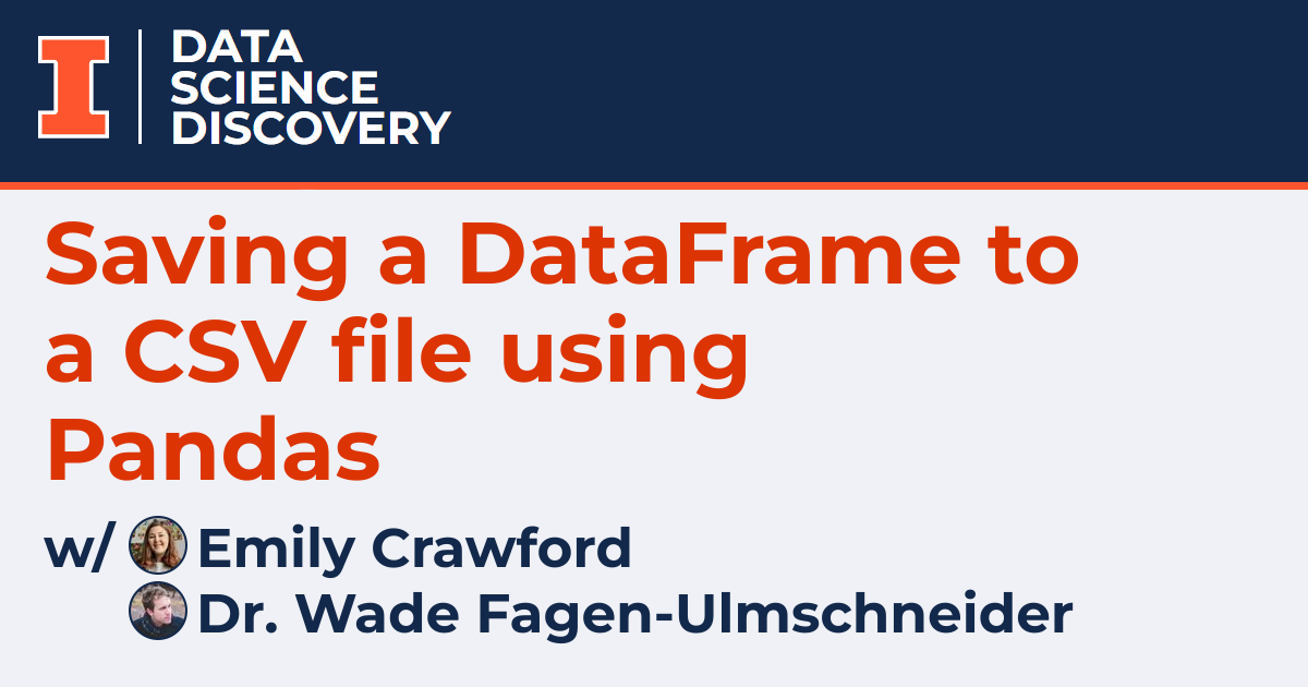 Saving A DataFrame To A CSV File Using Pandas Data Science Discovery