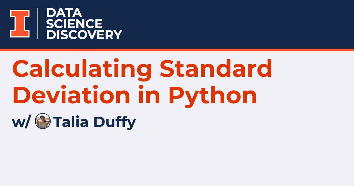 Calculating Standard Deviation In Python Data Science Discovery