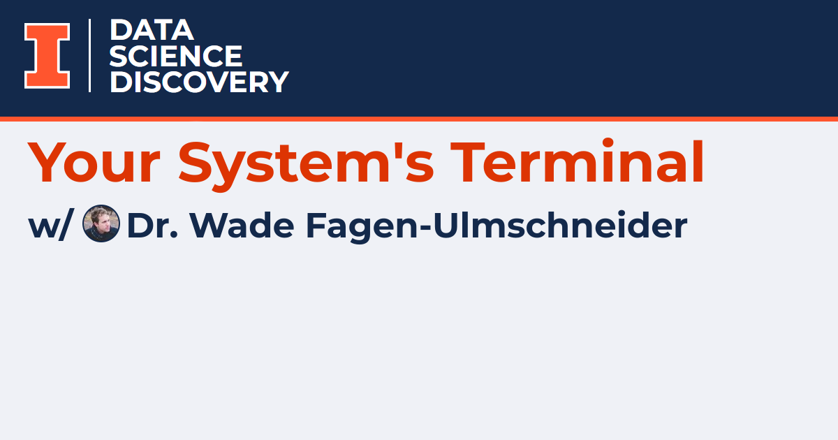 Your System's Terminal - Data Science Discovery