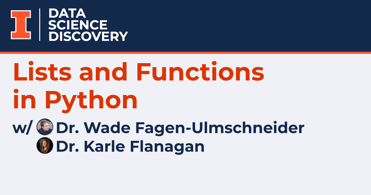 Lists and Functions in Python - Data Science Discovery