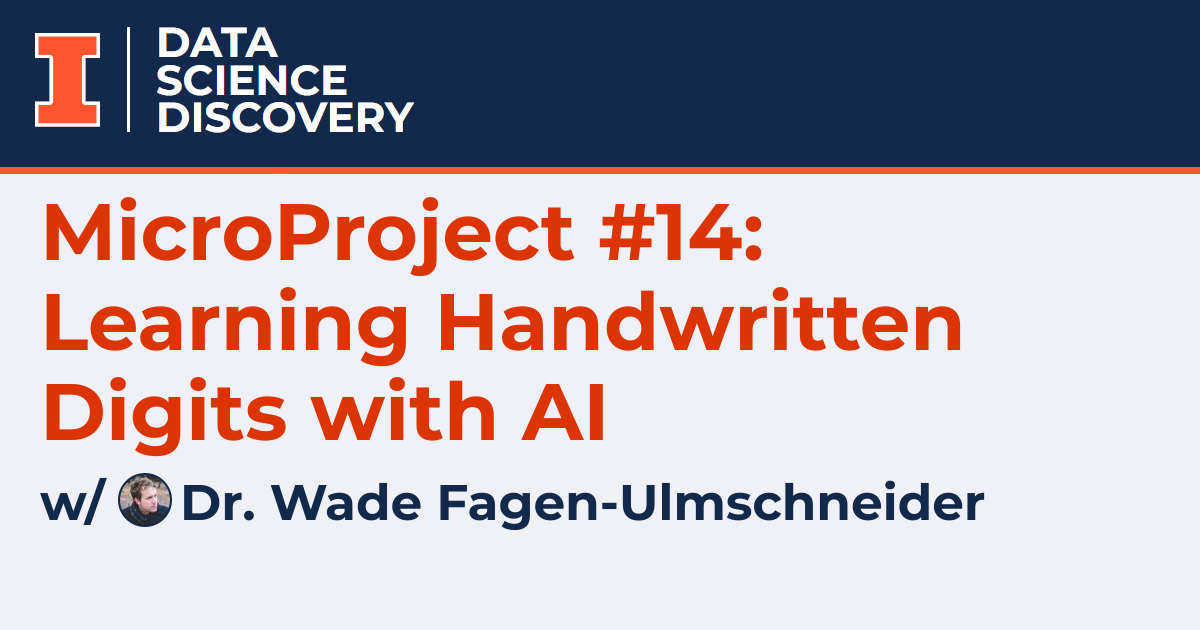 MicroProject #14: Learning Handwritten Digits with AI - Data Science Discovery