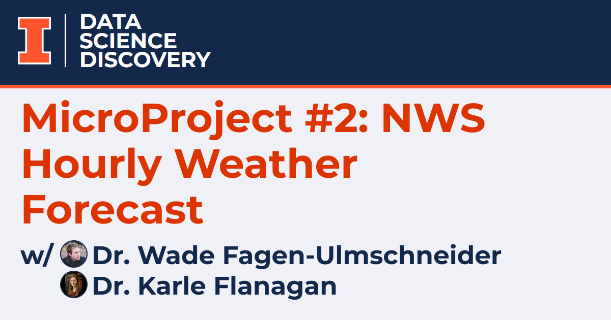 MicroProject #2: NWS Hourly Weather Forecast - Data Science Discovery
